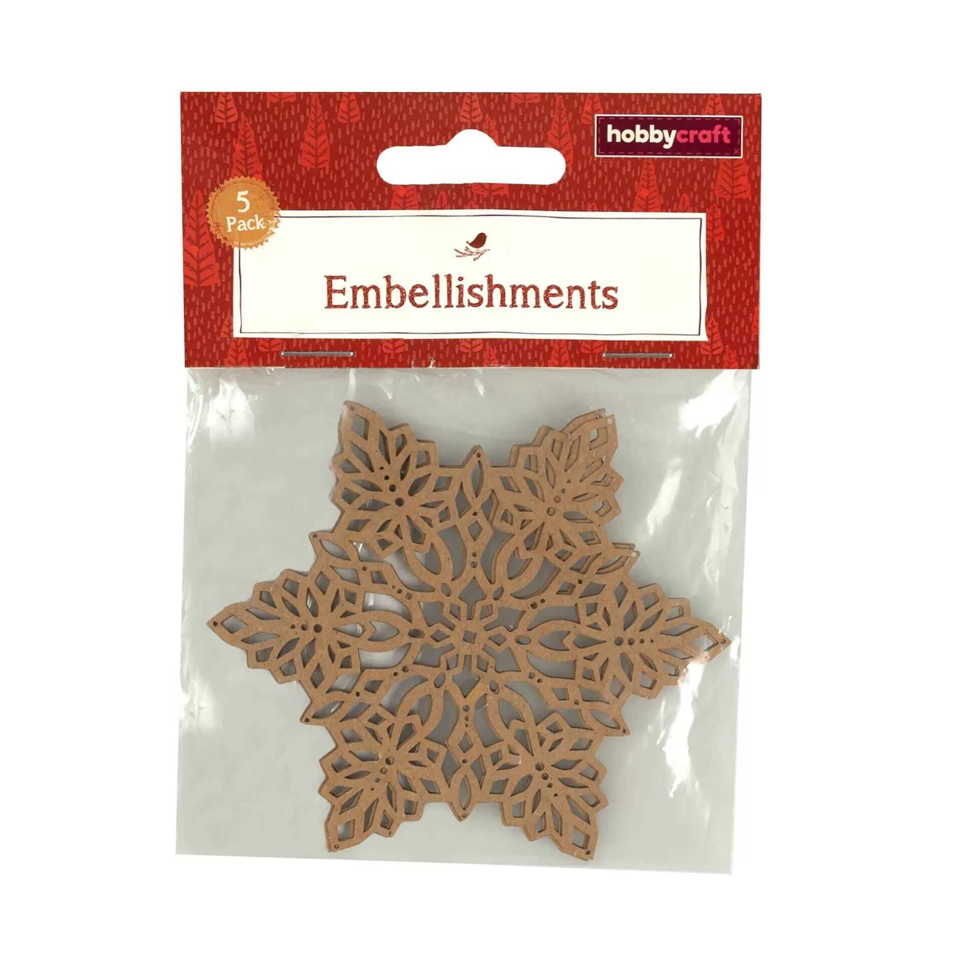 Kraft Laser-Cut Paper Snowflakes 5 Pack-Hobbycraft New « Craft Supplies